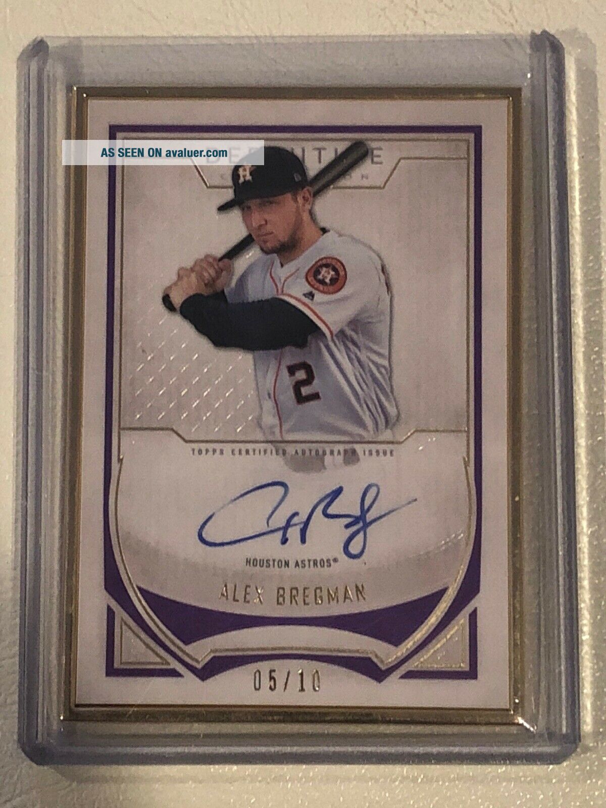 2019 Topps Definitive Gold Frame Auto Alex Bregman 05/10 | #6648831