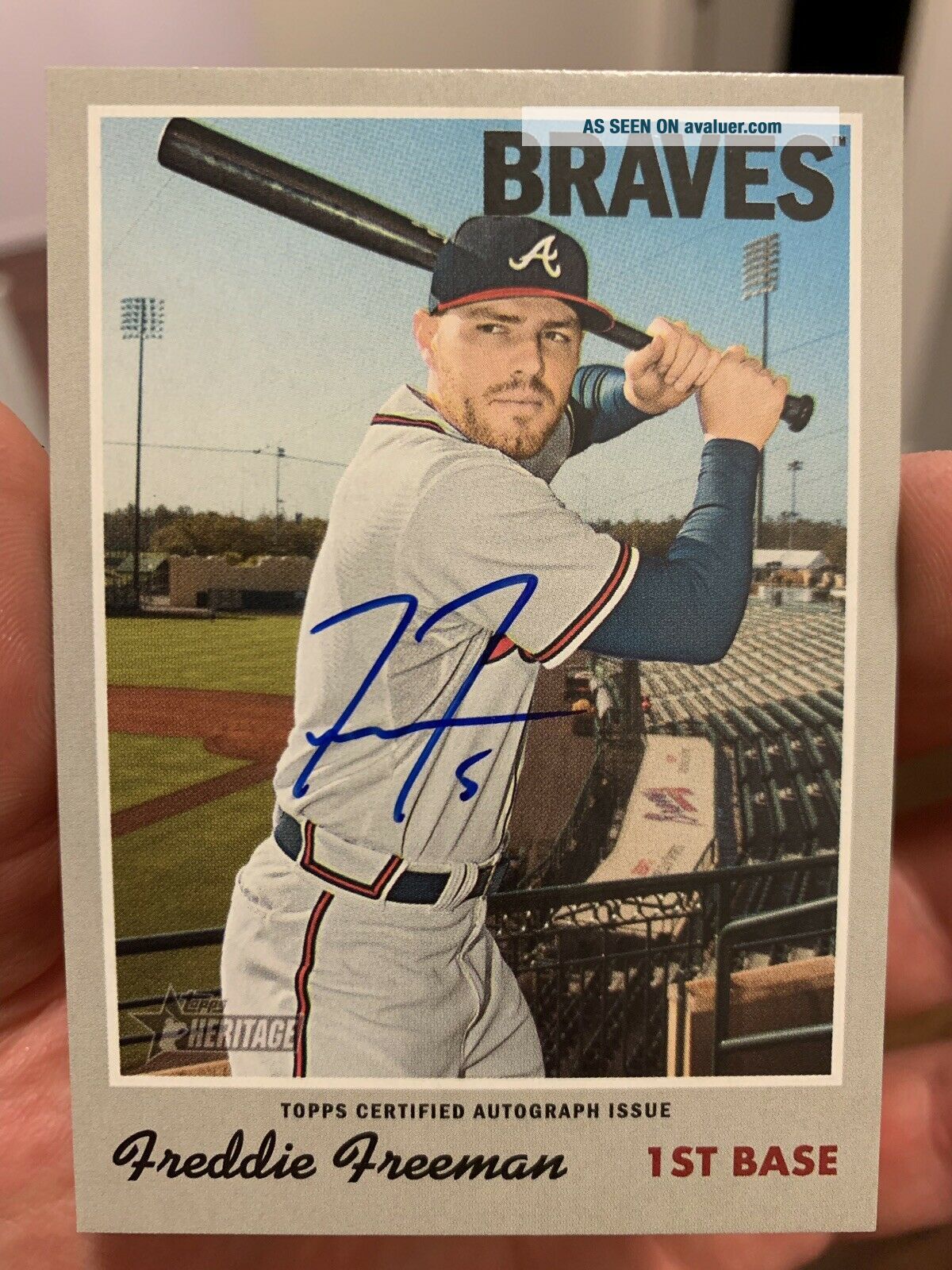 FREDDIE FREEMAN 2019 Topps Heritage Real One Auto AUTOGRAPH SP ROA - FF ...