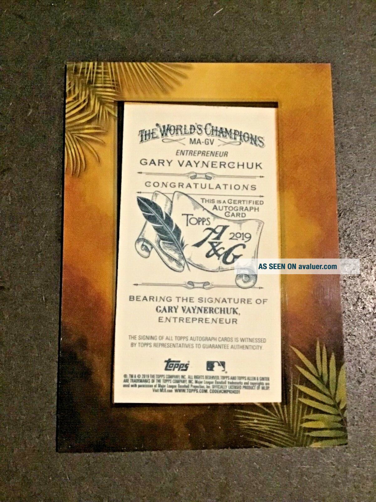 2019 Topps Allen & Ginter Gary Vaynerchuk Framed Mini Autograph | #6740987