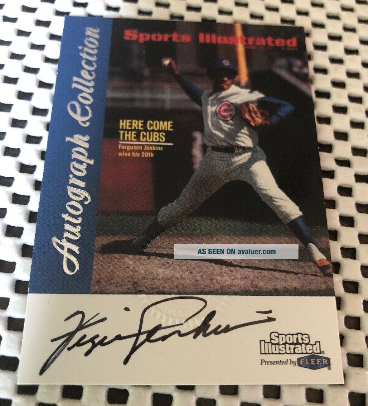 1999 Fleer Sports Illustrated Fergie Jenkins Auto Chicago Cubs ...