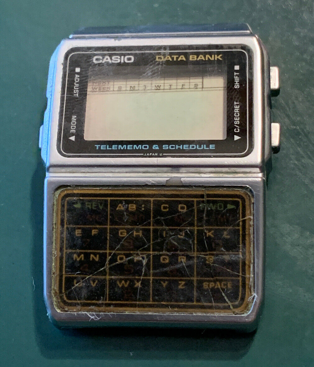 Casio DBC - 610 Wrist Calculator Data Bank Silver 676 Telememo | #19580375