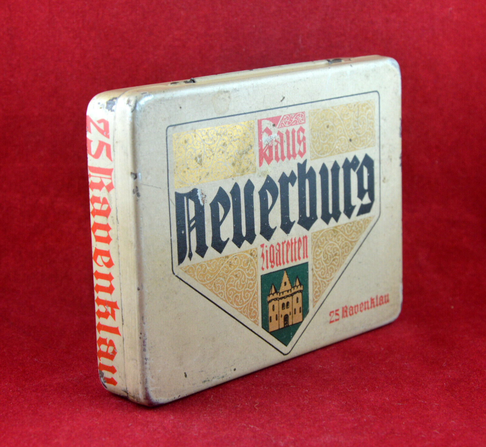 GERMAN WWII WEHRMACHT SOLDIER CIGARETTES RATION TIN BOX Haus Neuerburg ...