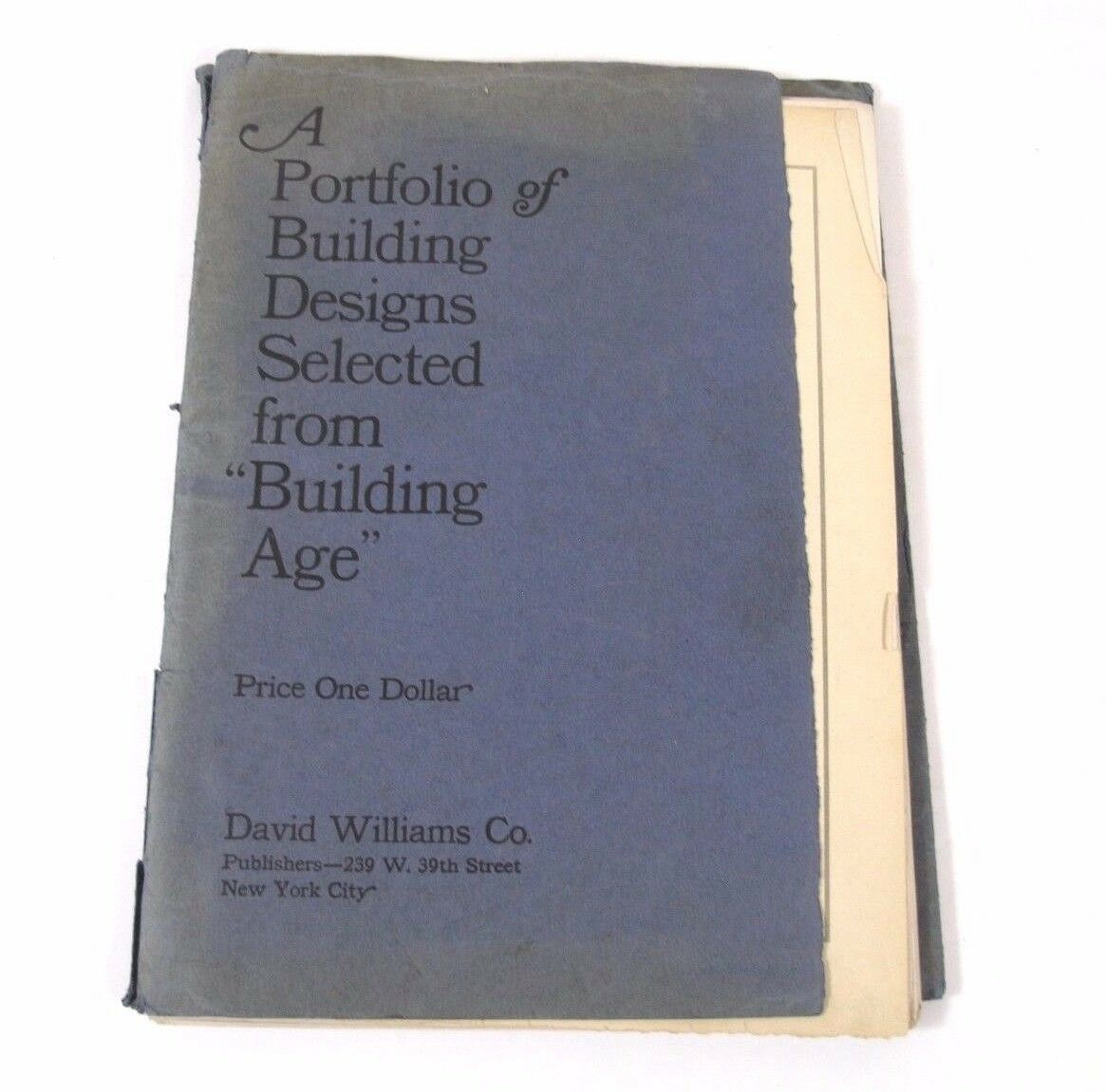 RARE 1913 Portfolio Of BUILDING DESIGNS From BUILDING AGE David ...