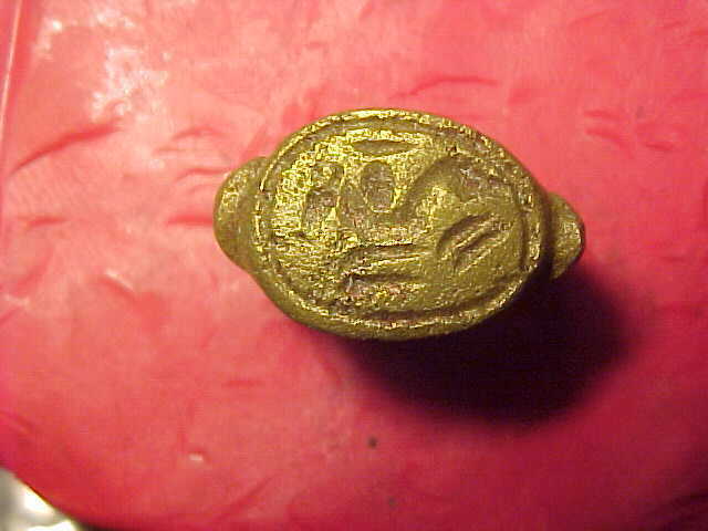 Roman Engraved Brass Ring Circa 1st - 4th Century AD. (Bull) | #19598191