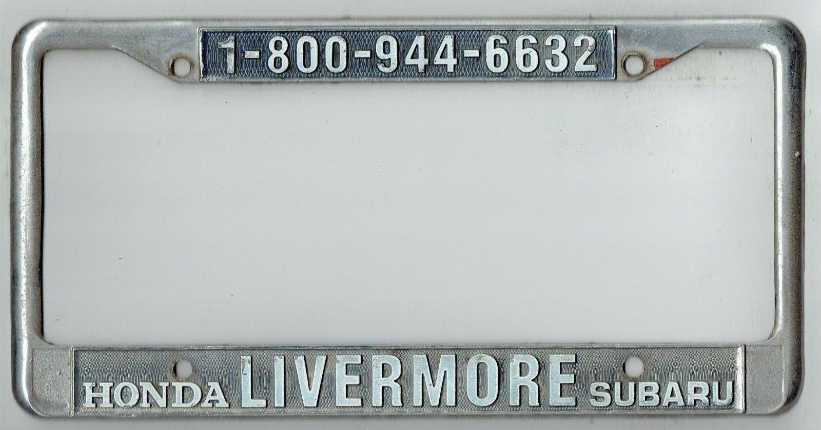 RARE Livermore California Honda Subaru Vintage JDM Dealer License Plate ...