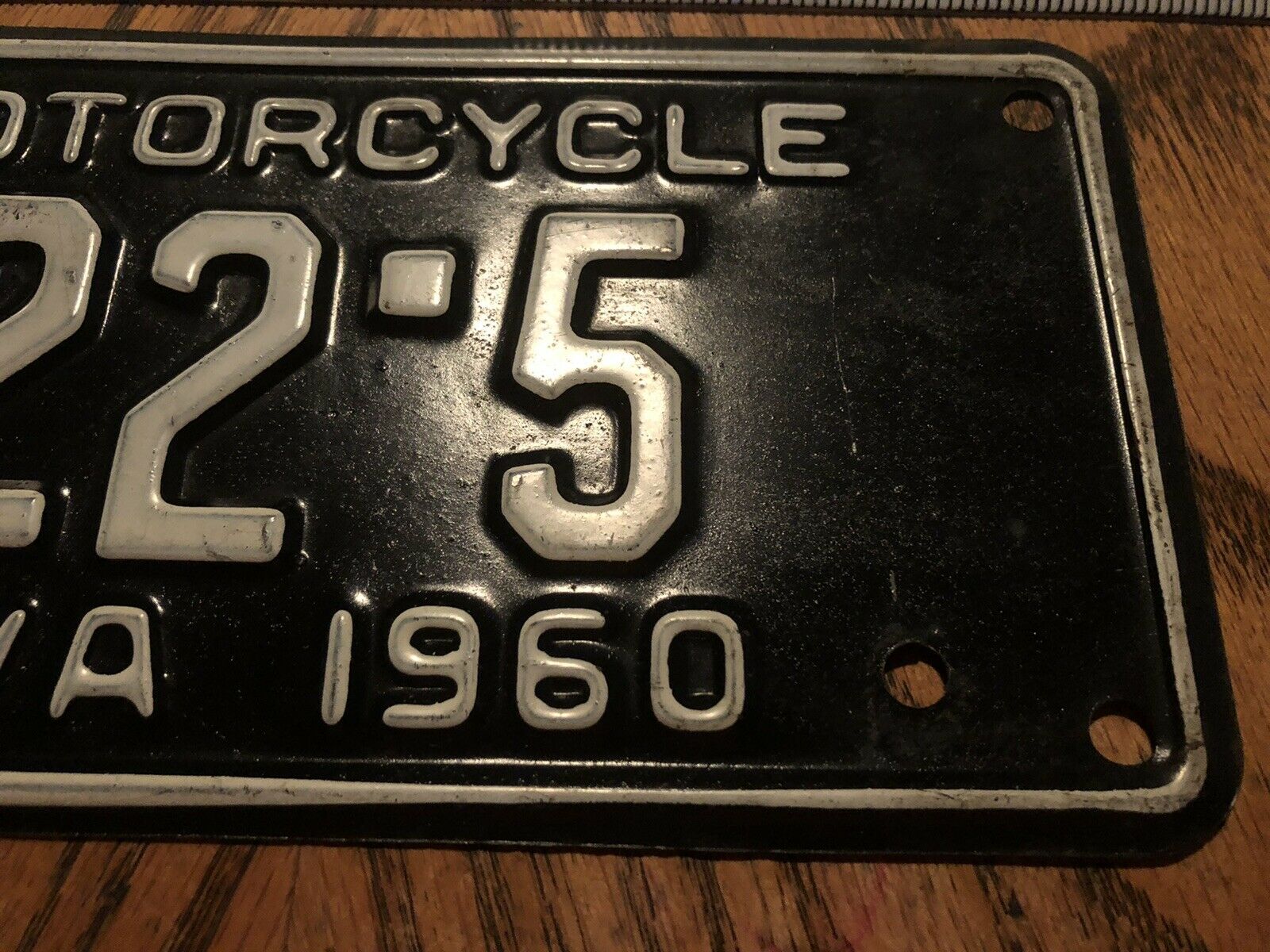 RARE 1960 Iowa Motorcycle License Plate Vintage Antique 22 5 Old Indian ...
