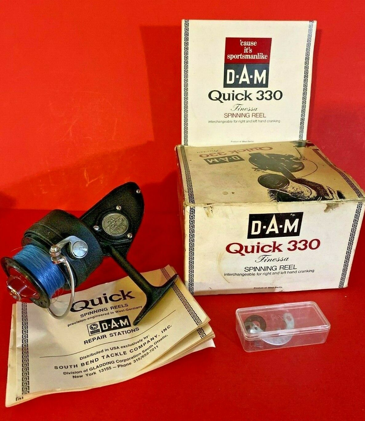 Vintage West German South Bend DAM Quick 330 Fishing Reel With Box ...