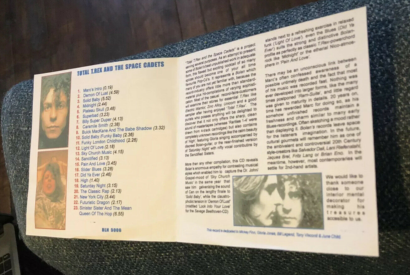 T. REX AND THE SPACE CADETS LTD PROMO FAN CLUB CD UNPUBLISHED WORK RARE ...