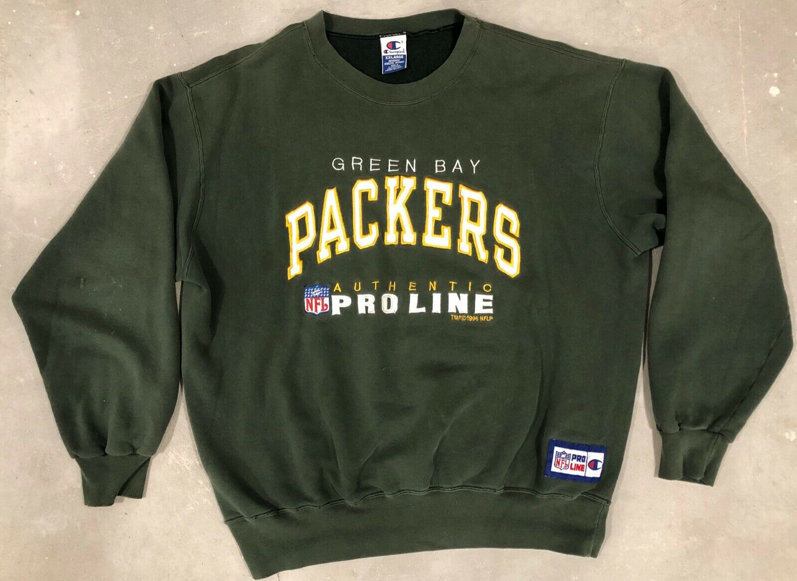 Vintage Rare Pro Line NFL Green Bay Packers Stitched Throwback Sweater ...