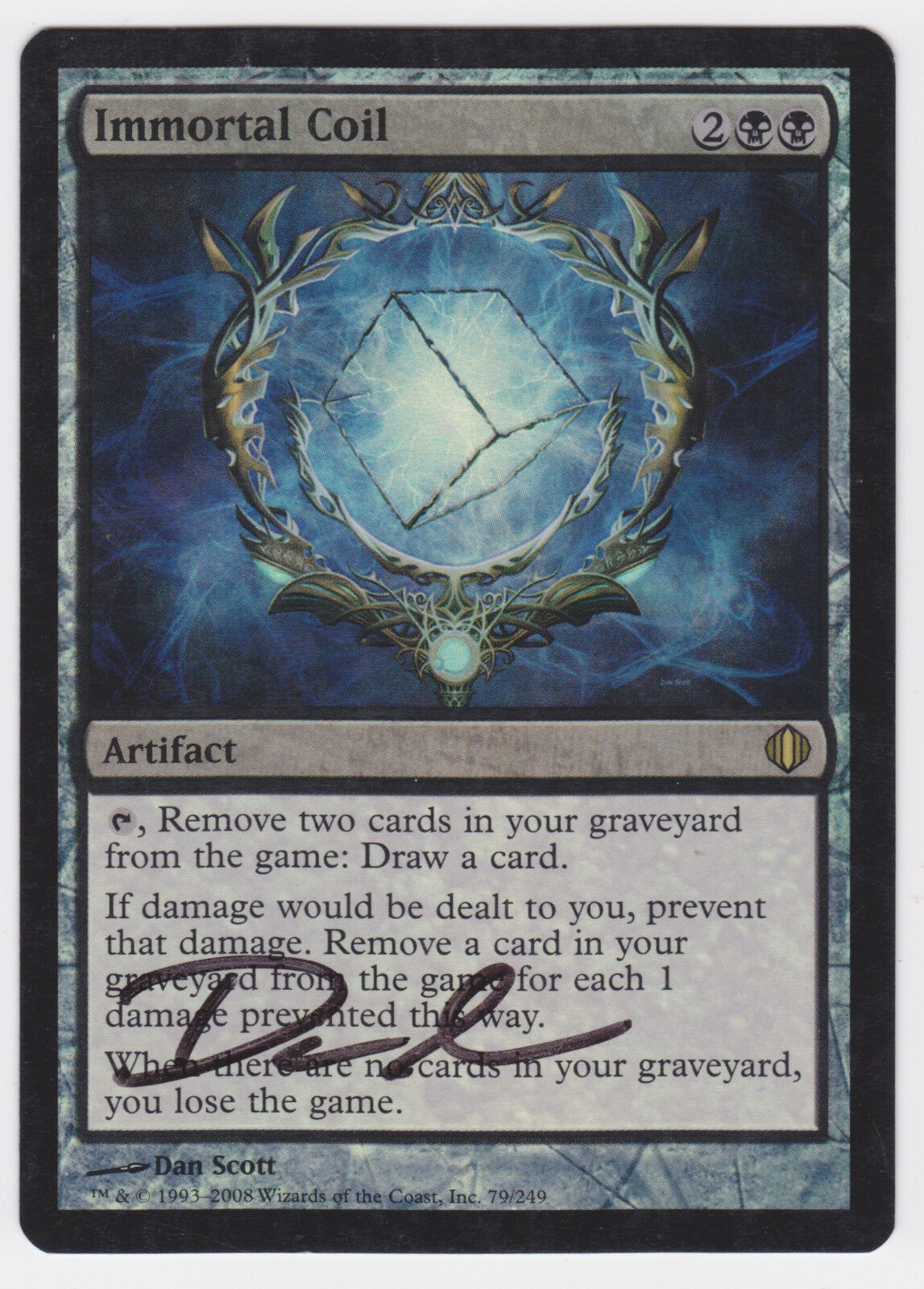 Signed Foil Immortal Coil LP Shards Of Alara (Dan Scott) MTG Nate ' S ...