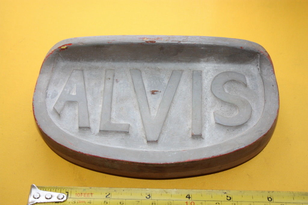 ALVIS NAME FOUNDRY PATTERN AUTOMOBILIA MAN CAVE RARE PART SIGN CLASSIC ...