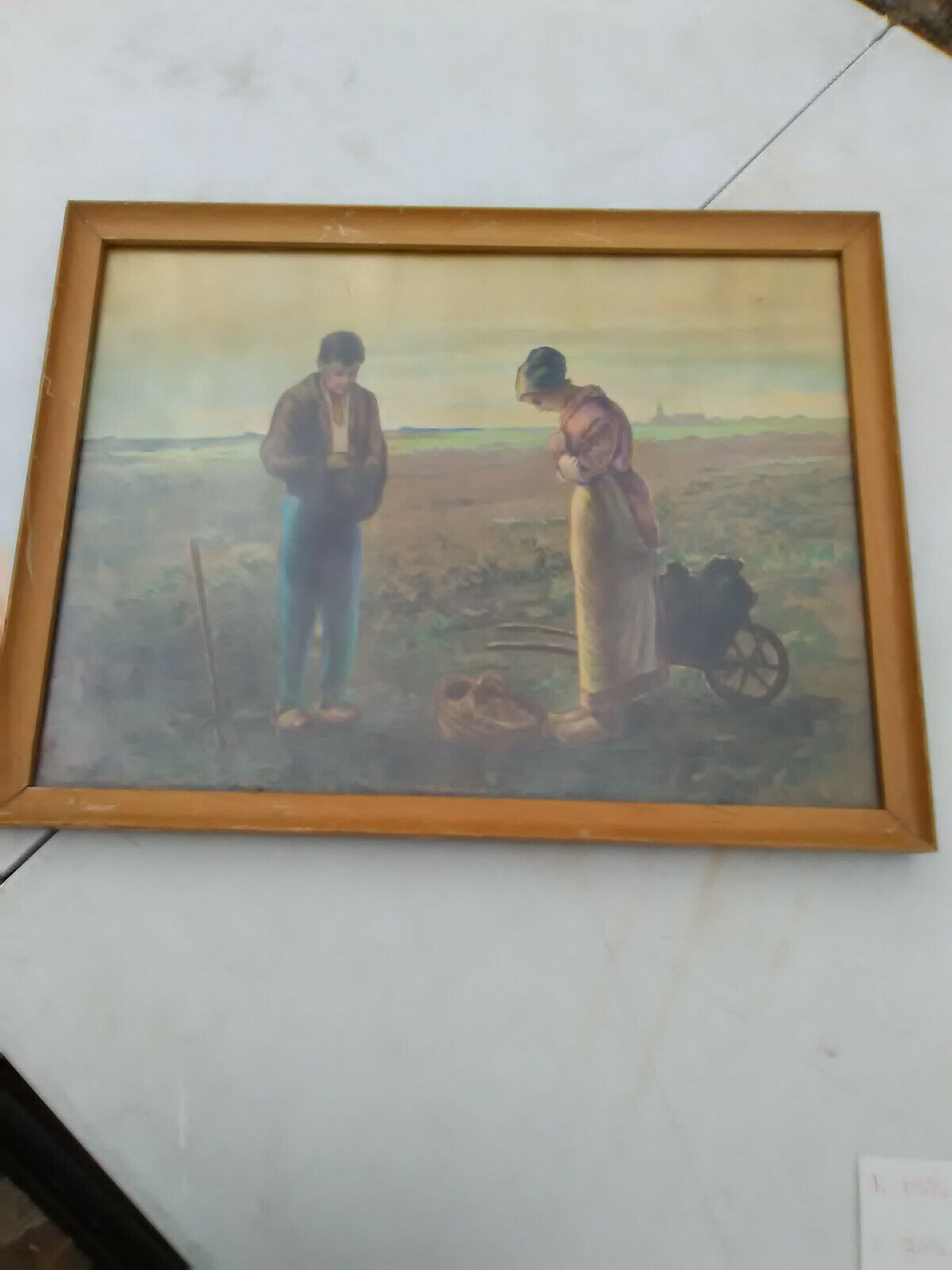 Vintage Jean - Francois Millet The Angelus Farmer Couple Pray Print In ...