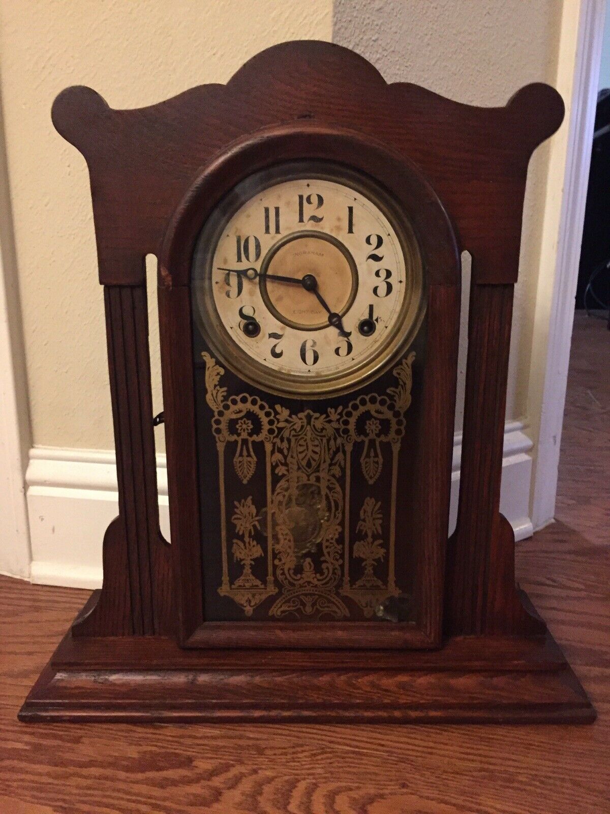 Antique Ingraham 8 Day Kitchen Clock | #19789039