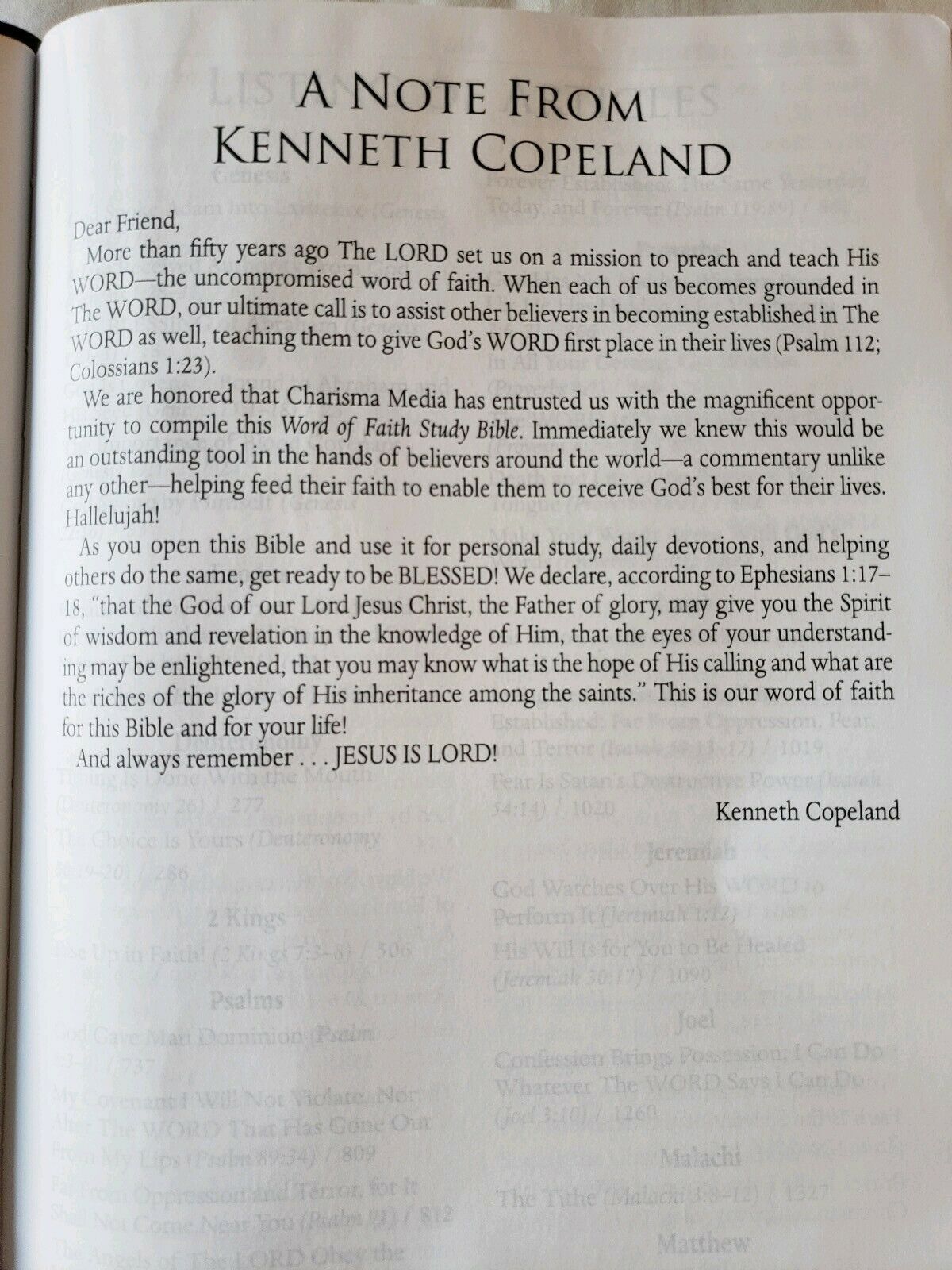 Kenneth Copeland Word Of Faith Study Bible PLUS Rare Bonus CD | #19795041