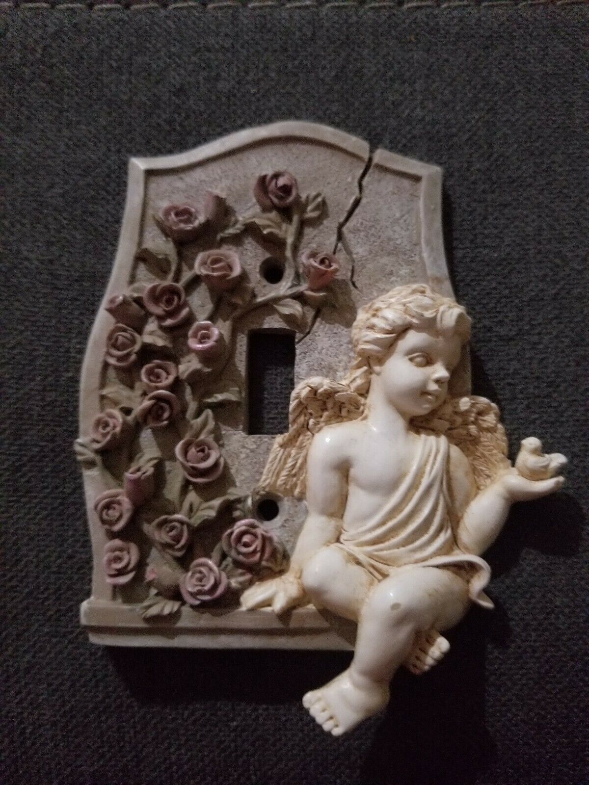 Vintage Angel Cherub With Roses Light Switch Cover Wall Outlet Fast ...