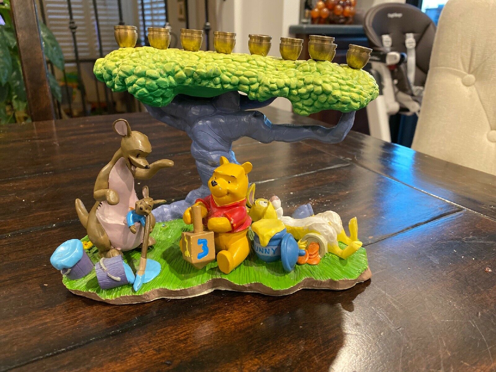 RARE Walt Disney Winnie The Pooh And Friends Hanukkah Chanukah Menorah ...
