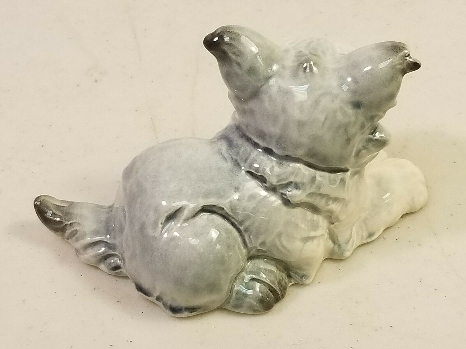 Goebel West Germany Porcelain Dog Figurine - Rare Laying Terrier ...