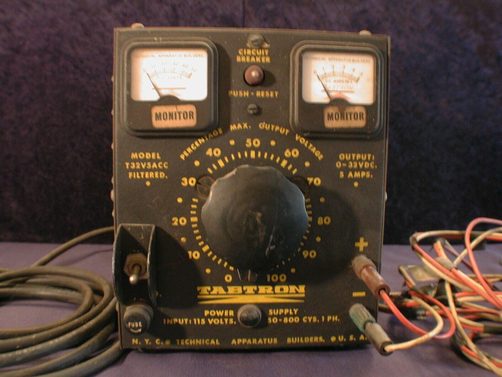 TABTRON Power Supply Model T32V5ACC Filtered Technical Apparatus ...
