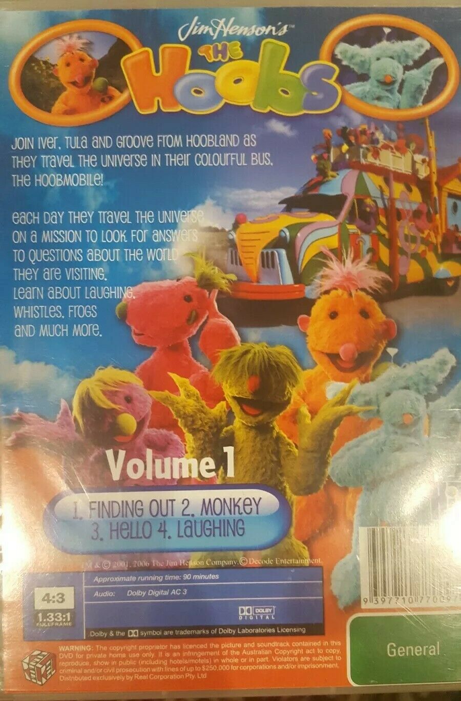 JIN HENSON ' S THE HOOBS VOLUME 1 RARE DELETED DVD MUPPETS PUPPET TV ...