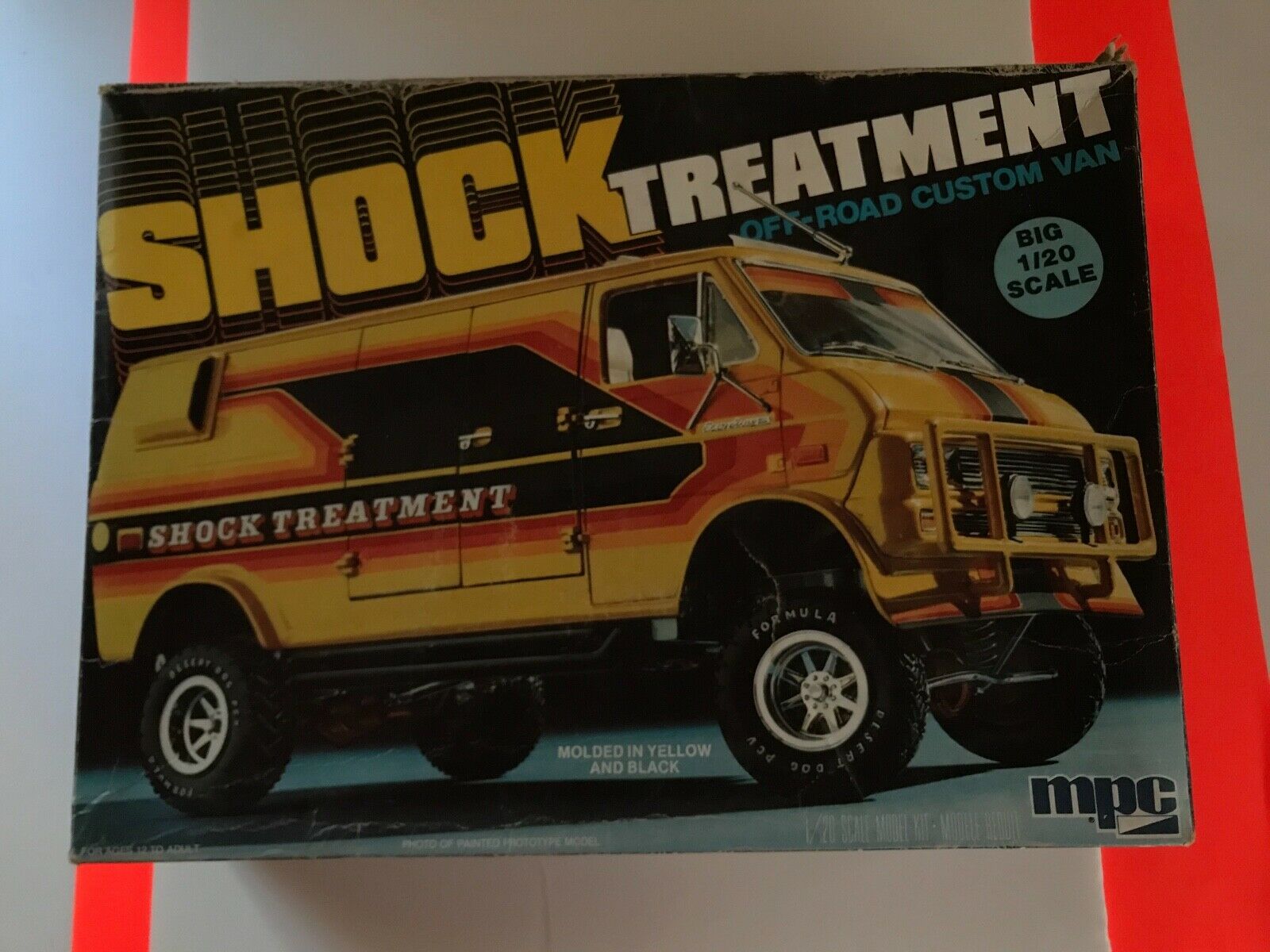 VINTAGE 1980 ' S MPC 1/20 SCALE SHOCK TREATMENT VAN MODEL KIT | #19934004
