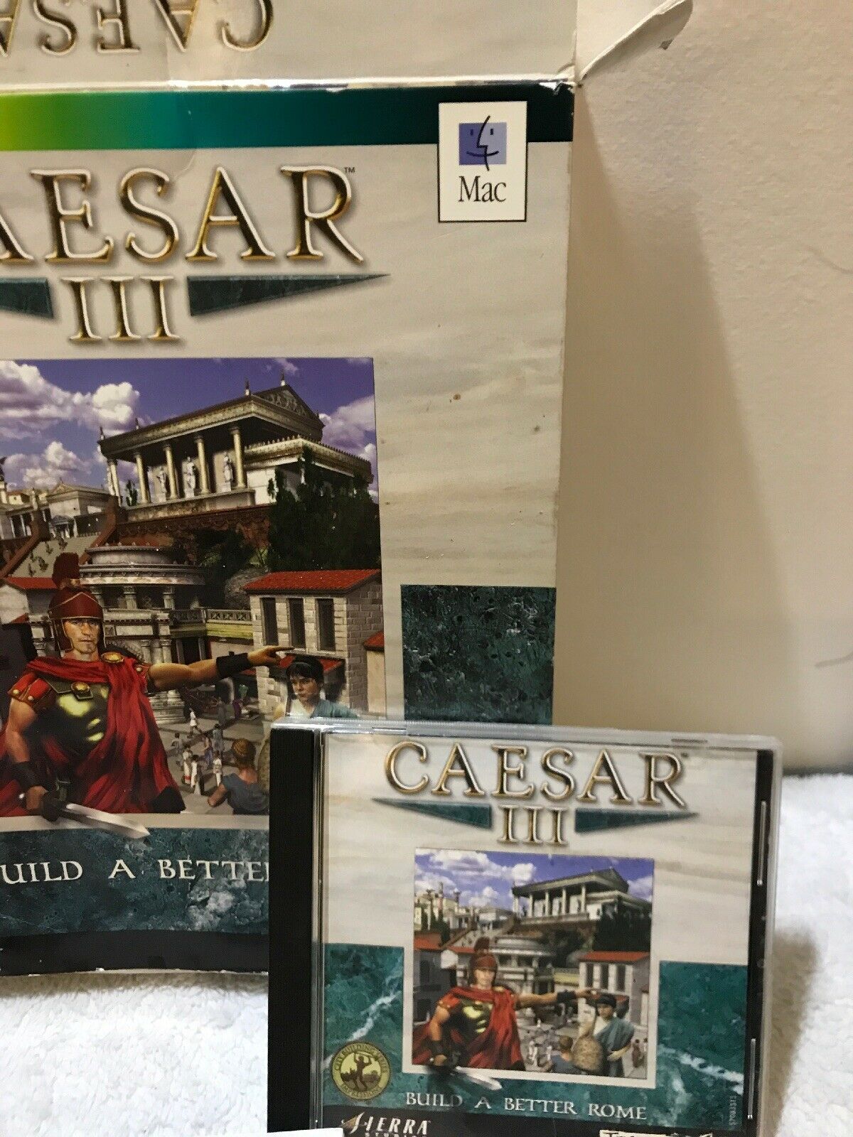 Caesar 3 III Sierra PC Video Games Big Box Rome Strategy RARE MAC ...