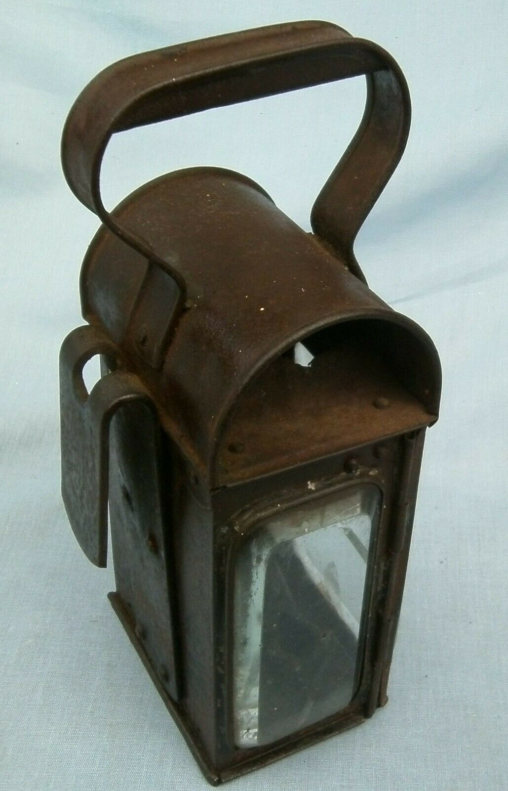 VICTORIAN DUNTAFIL PATENT RARE BEVELLED GLASS COACH CANDLE LAMP | #19931078