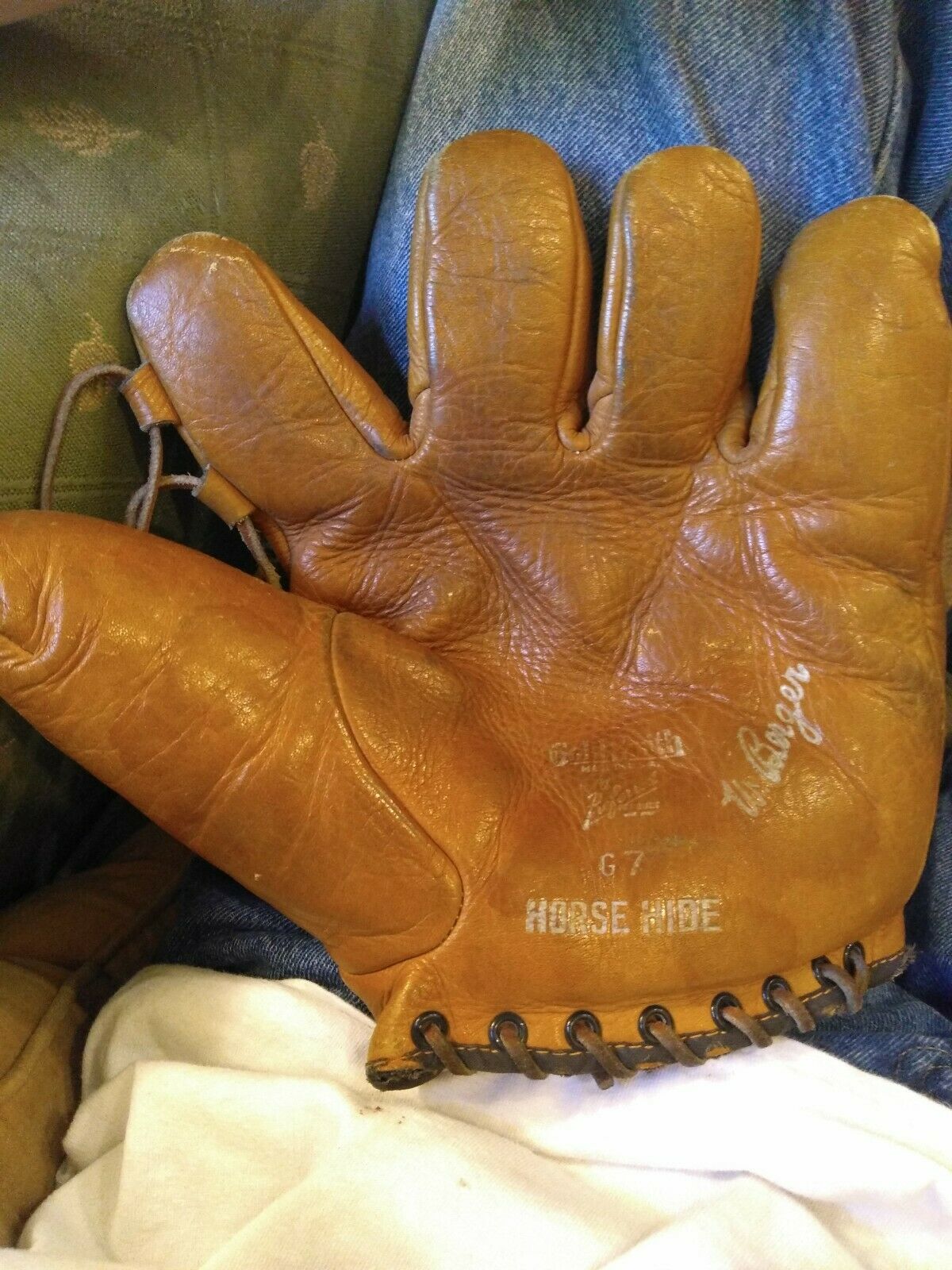 Vtg Antique 1930s Goldsmith Split Finger Wally Berger Baseball Mitt ...