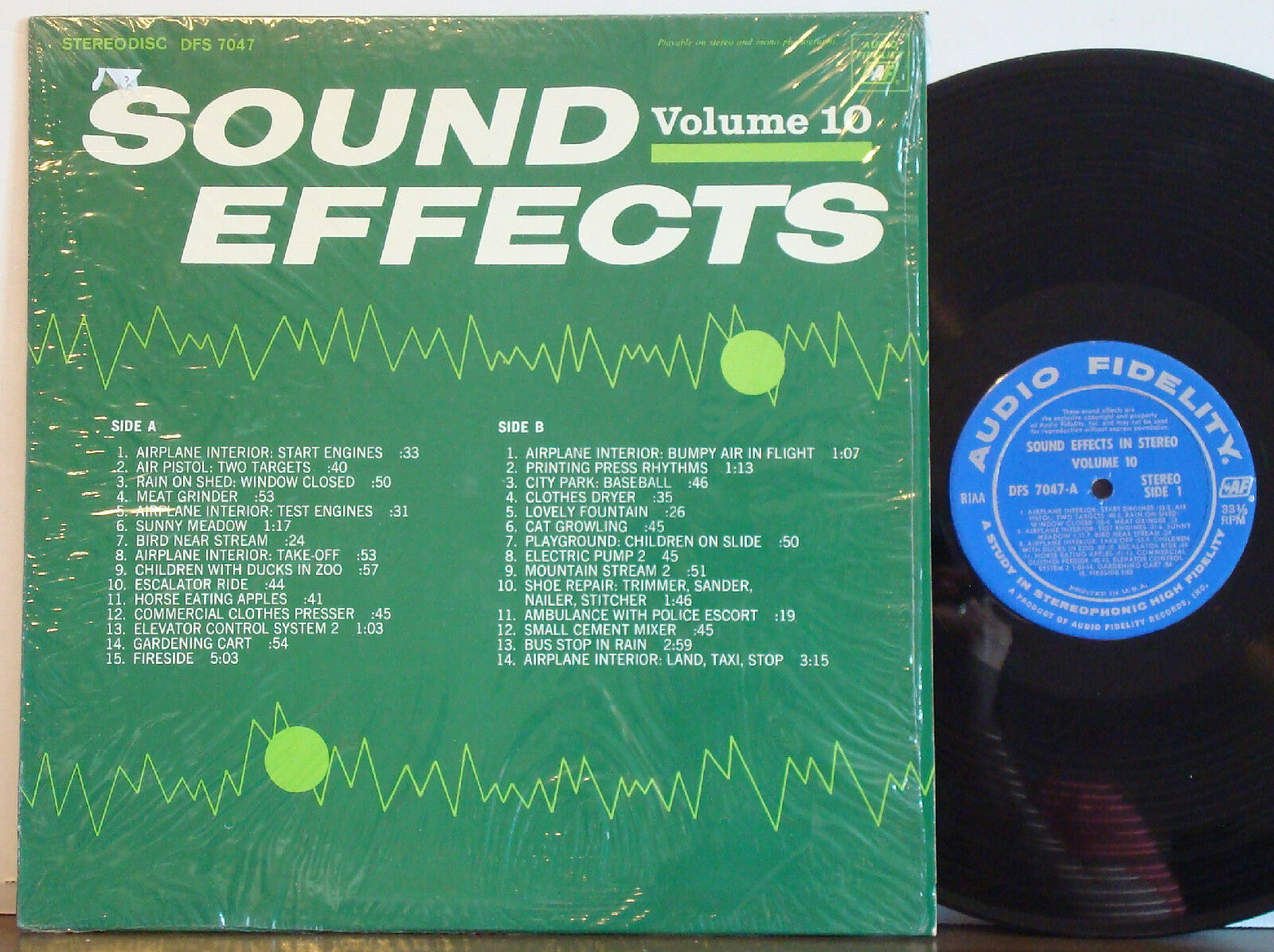 SOUND EFFECTS Volume 10 VERY RARE 1969 AUDIO FIDELITY STEREO LP Still ...