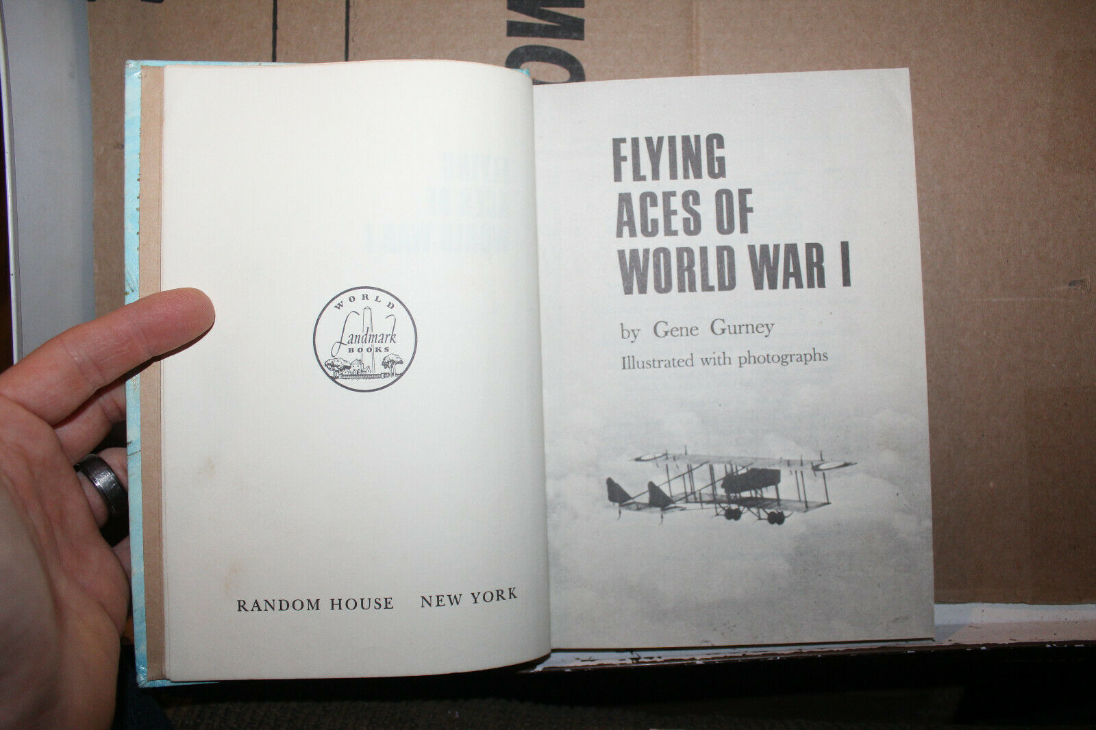 1965 Flying Aces Of World War I Gene Gurney World Landmark Book Rare ...