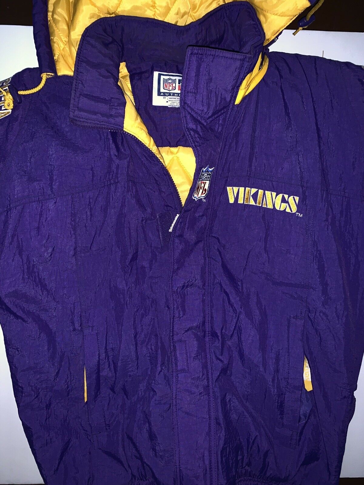 Rare Vintage 90s NFL Minnesota Vikings Starter Winter Coat Jacket Mens ...
