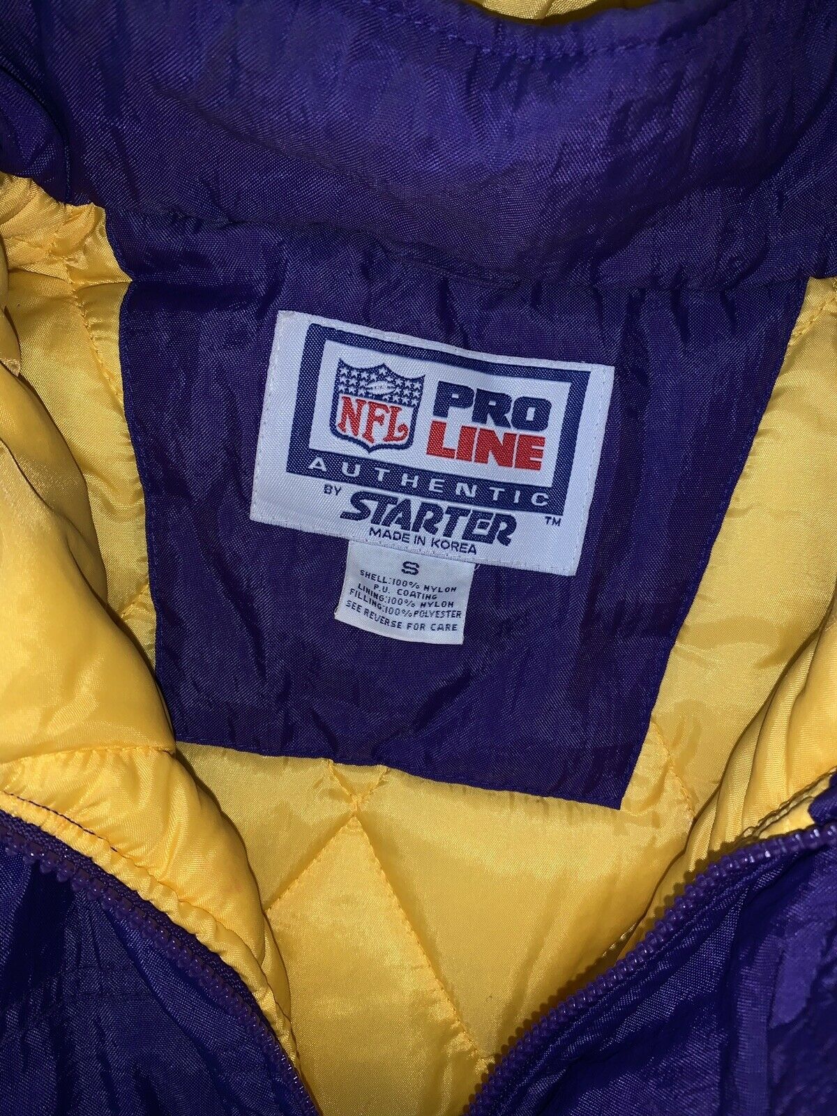 Rare Vintage 90s NFL Minnesota Vikings Starter Winter Coat Jacket Mens ...