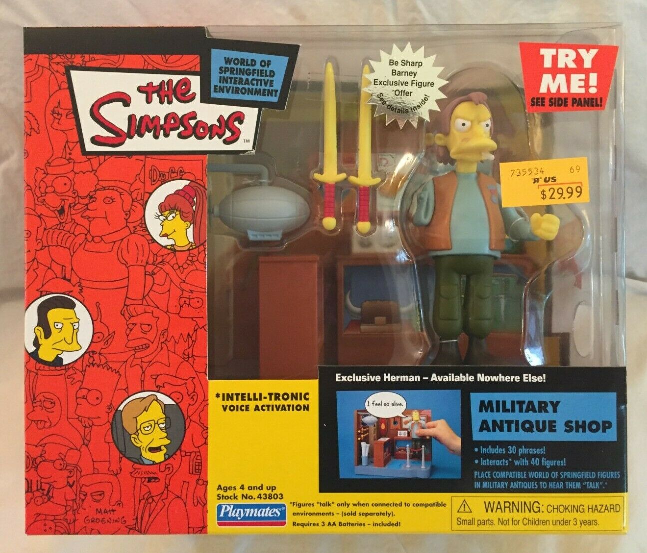 Playmates The Simpsons World Of Springfield Playset Military Antique ...