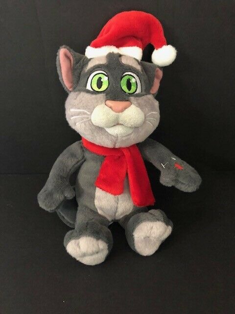RARE Talking Friends Tom Cat Christmas Santa Talk Back Plush Sound Vtg ...