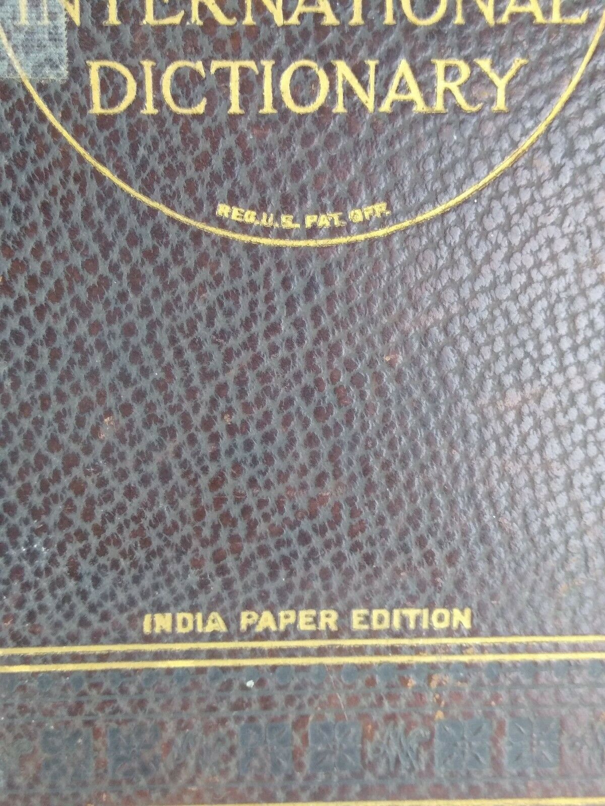 Antique 1926 Webster ' S International Dictionary India Paper Edition ...