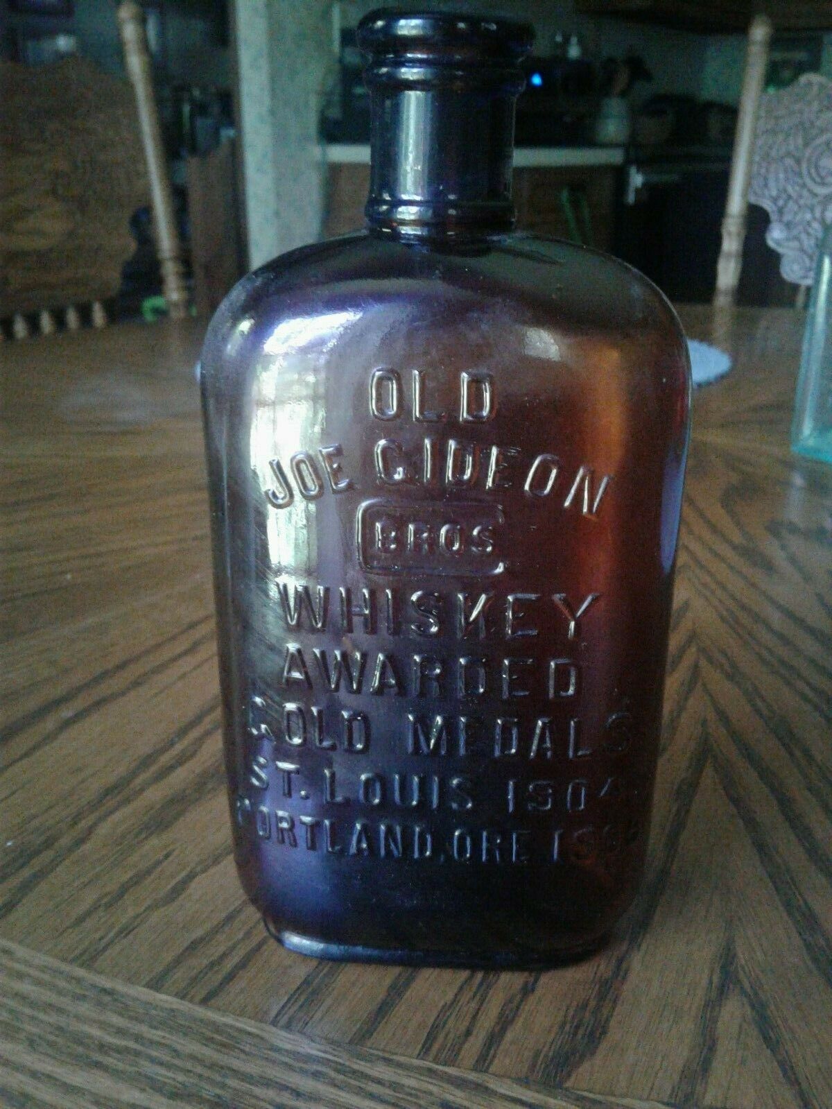 Antique Amber Pre Prohibition Pint Old Joe Gideon Bros Whiskey Near ...