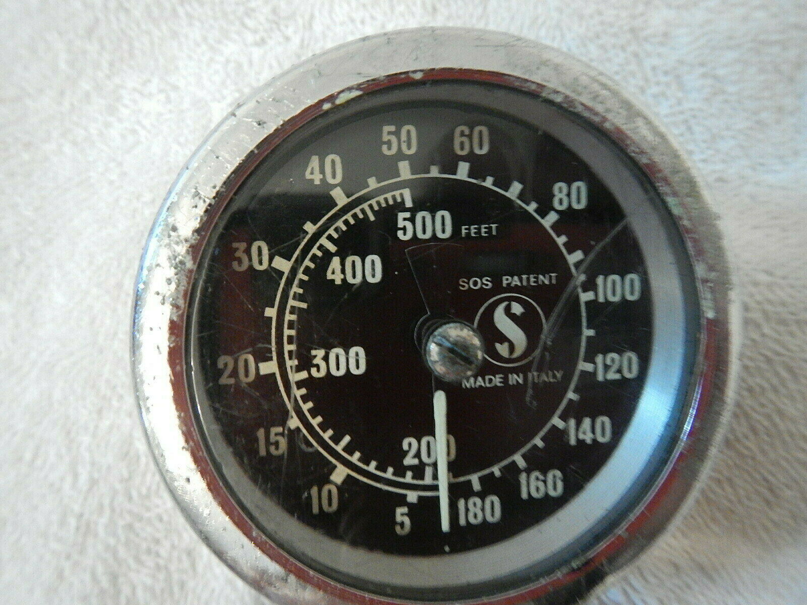 Scubapro Diver Wrist Watch Depth Gauge 500 Feet By SOS Vintage Made In ...