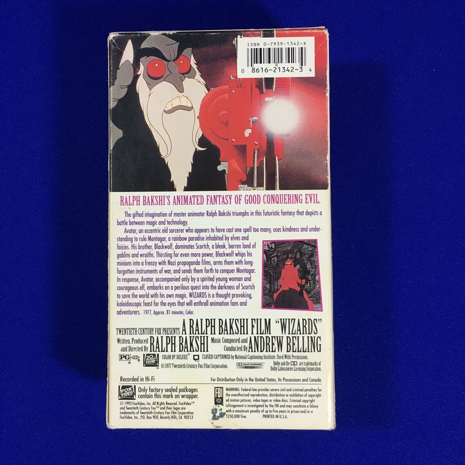 WIZARDS VHS 1993 Ralph Bakshi Animated Film 1977 Rare And OOP | #20025741