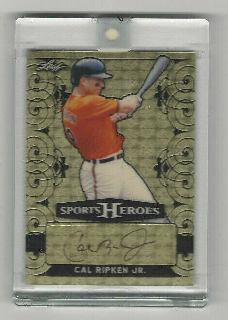2018 LEAF METAL SPORTS HEROES CAL RIPKEN JR AUTO D 1/1 SUPERFRACTOR ...