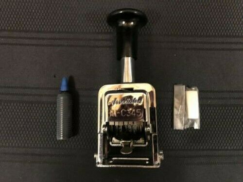 Vintage Associated Numbering Machine Box Rare Number Stamp Ink Pad ...