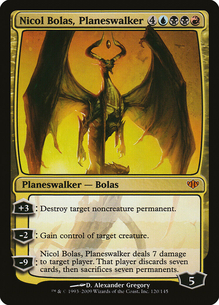 Nicol Bolas, Planeswalker Conflux NM Mythic Rare MAGIC GATHERING CARD ...