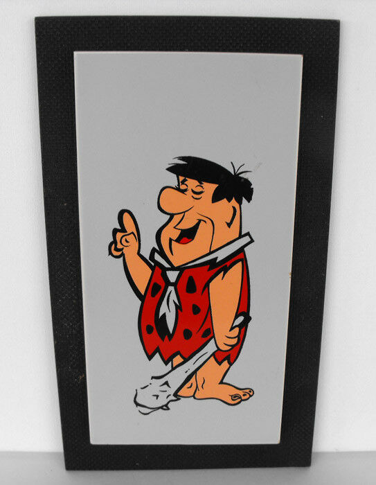 RARE Hanna Barbera The Flintstones FRED Ceramic Tile On Wood 1965 ...