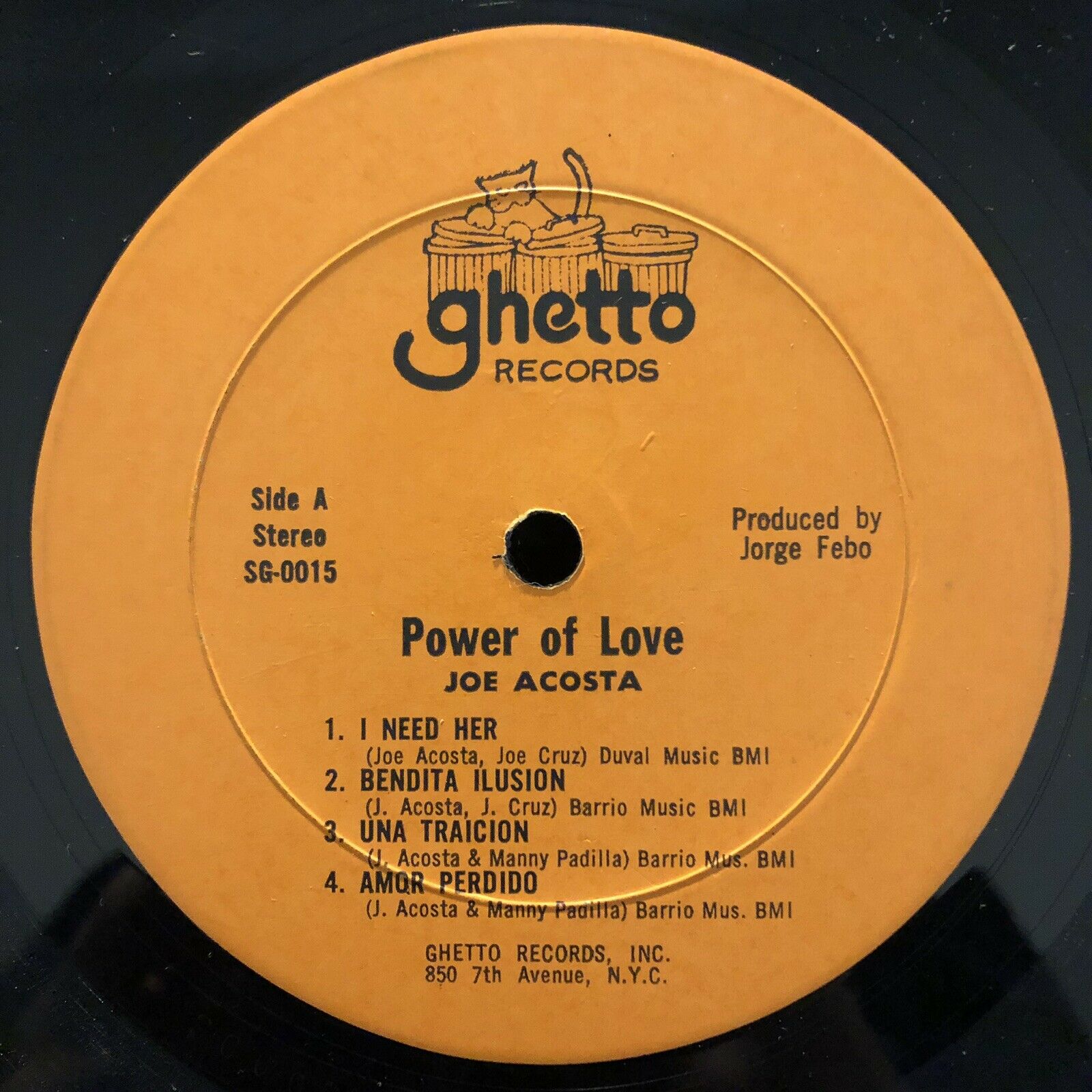 RARE LATIN SOUL - Joe Acosta - Power Of Love LP (1971) Ghetto SG - 0015 ...