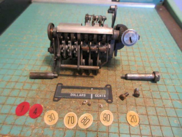 Antique National Cash Register Dollar And Cents Counter With Screws ...