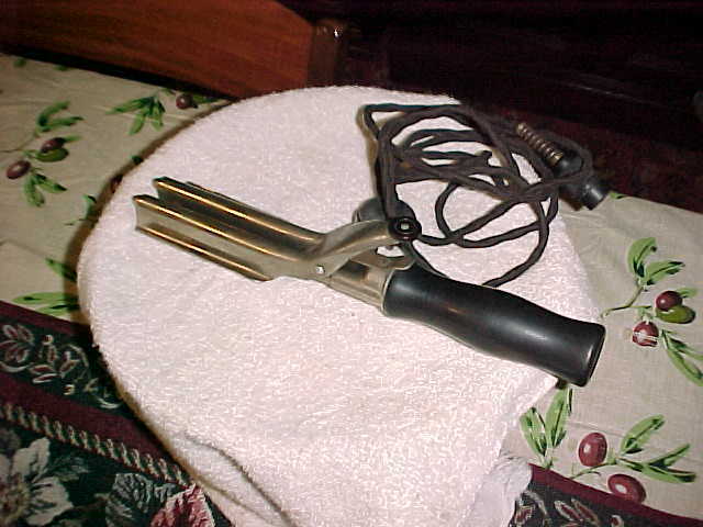 Antique Electric Double Curling Iron Heater 2 Marcel Iron Rods Tested ...