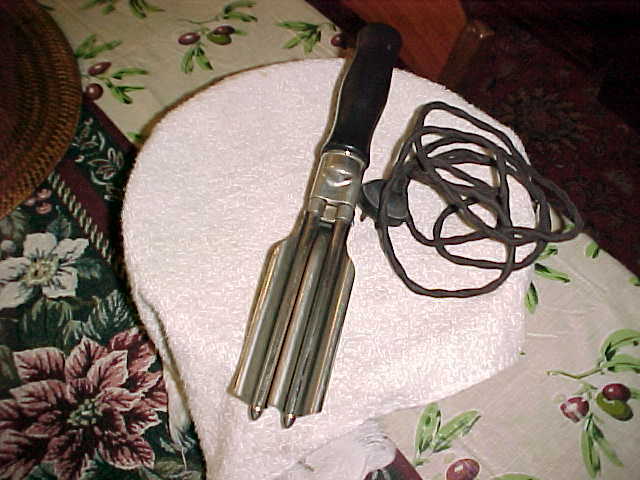 Antique Electric Double Curling Iron Heater 2 Marcel Iron Rods Tested ...