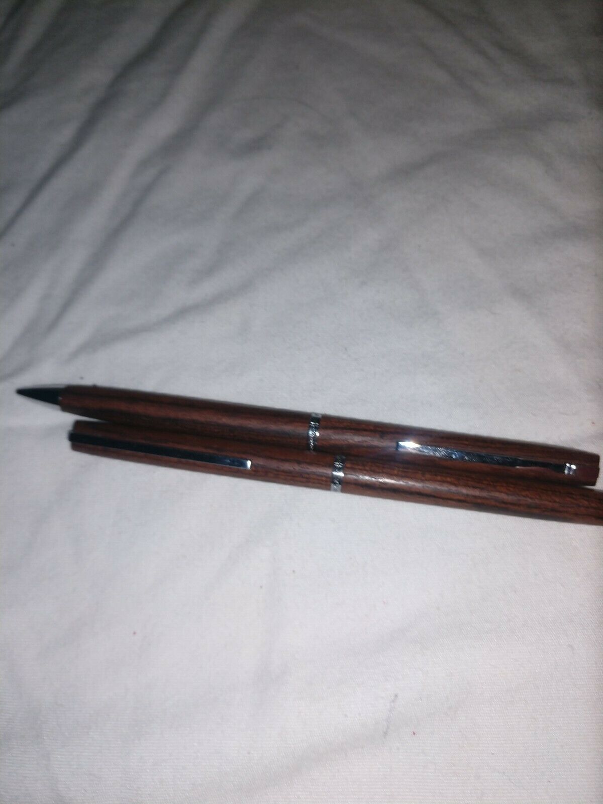 Vintage RARE Hallmark CORDIA Dark Walnut Wood Pen & Pencil Set Set ...