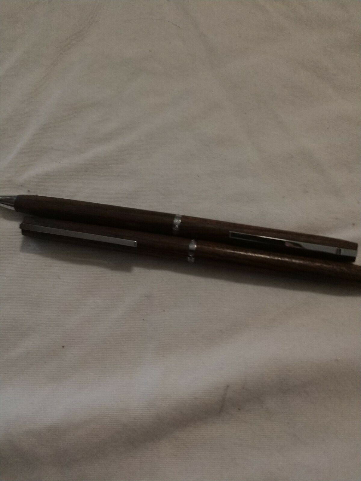 Vintage RARE Hallmark CORDIA Dark Walnut Wood Pen & Pencil Set Set ...