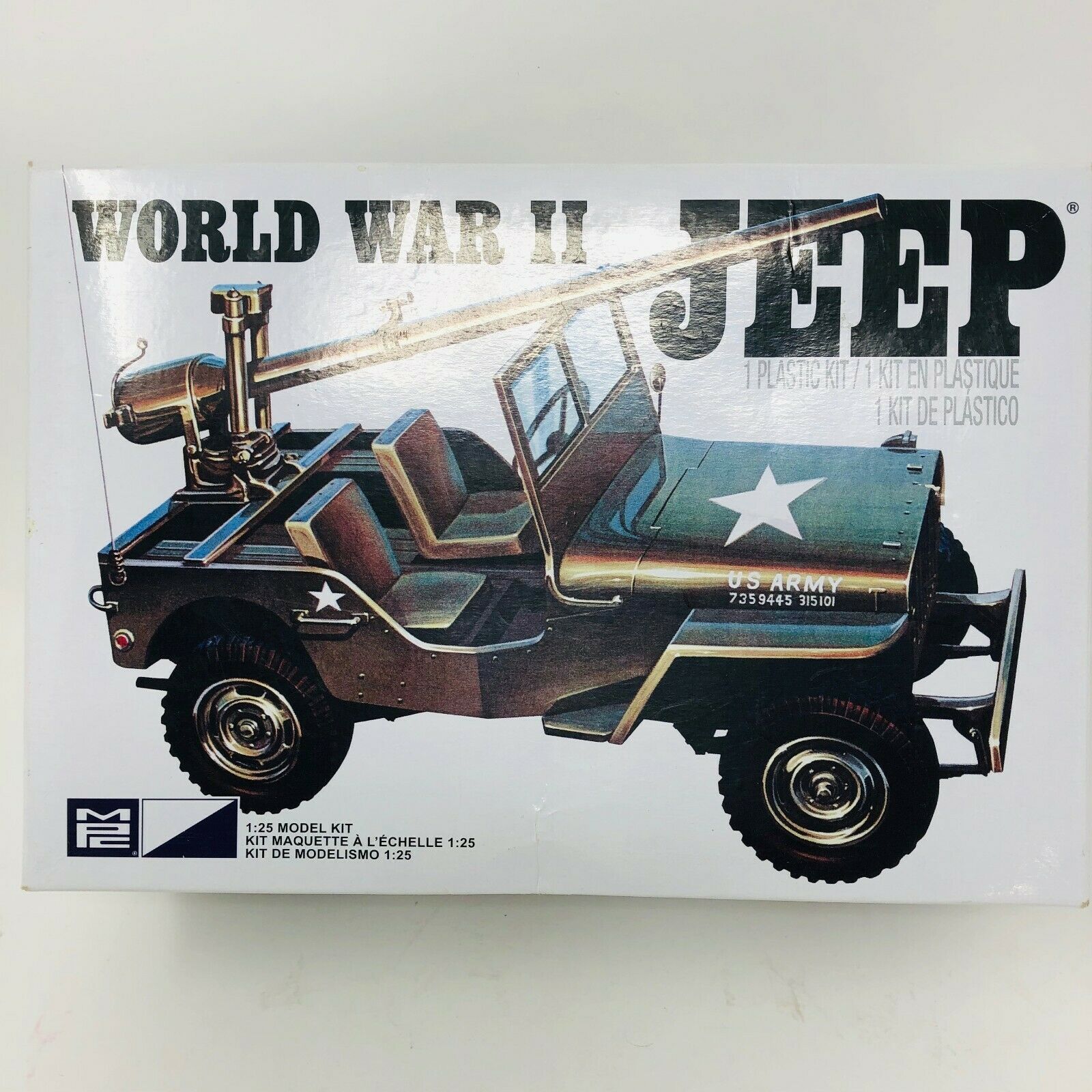 MPC World War II Military Jeep Model Kit Plastic 1:25 Scale Army MPC785 ...