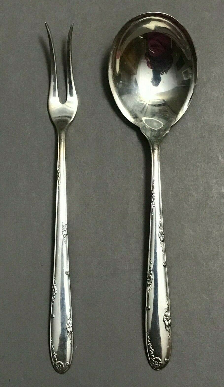 Towle MADEIRA Sterling Silver Sugar Spoon And Pickle Fork No Monograms ...