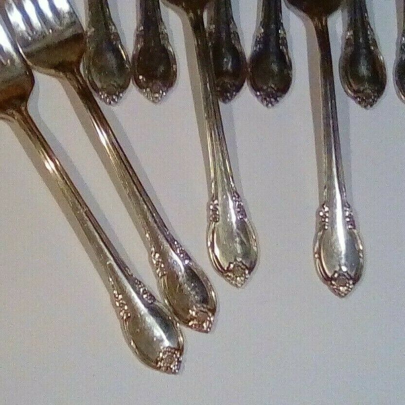 12 Salad Cake Forks 1847 Rogers Bros Silver Plate Remembrance Craft Or ...